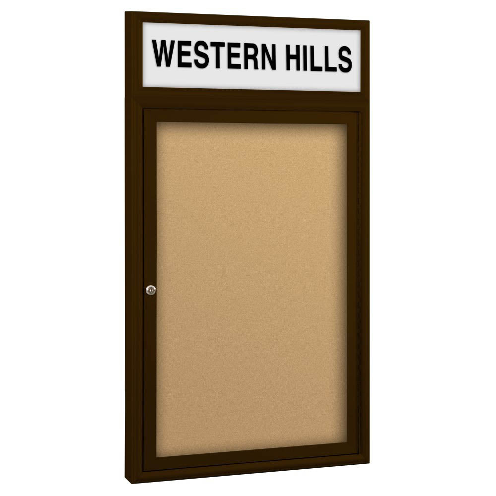 Best-Rite 94PCC-OH Outdoor Headline Bulletin Board Cabinet ...