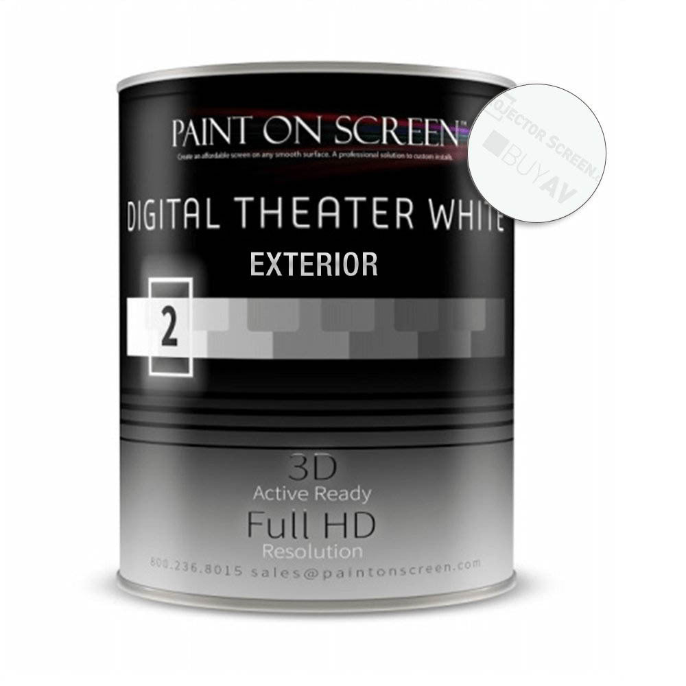 Projector Screen Paint - Exterior - Digital Theater White - Gallon - G ...