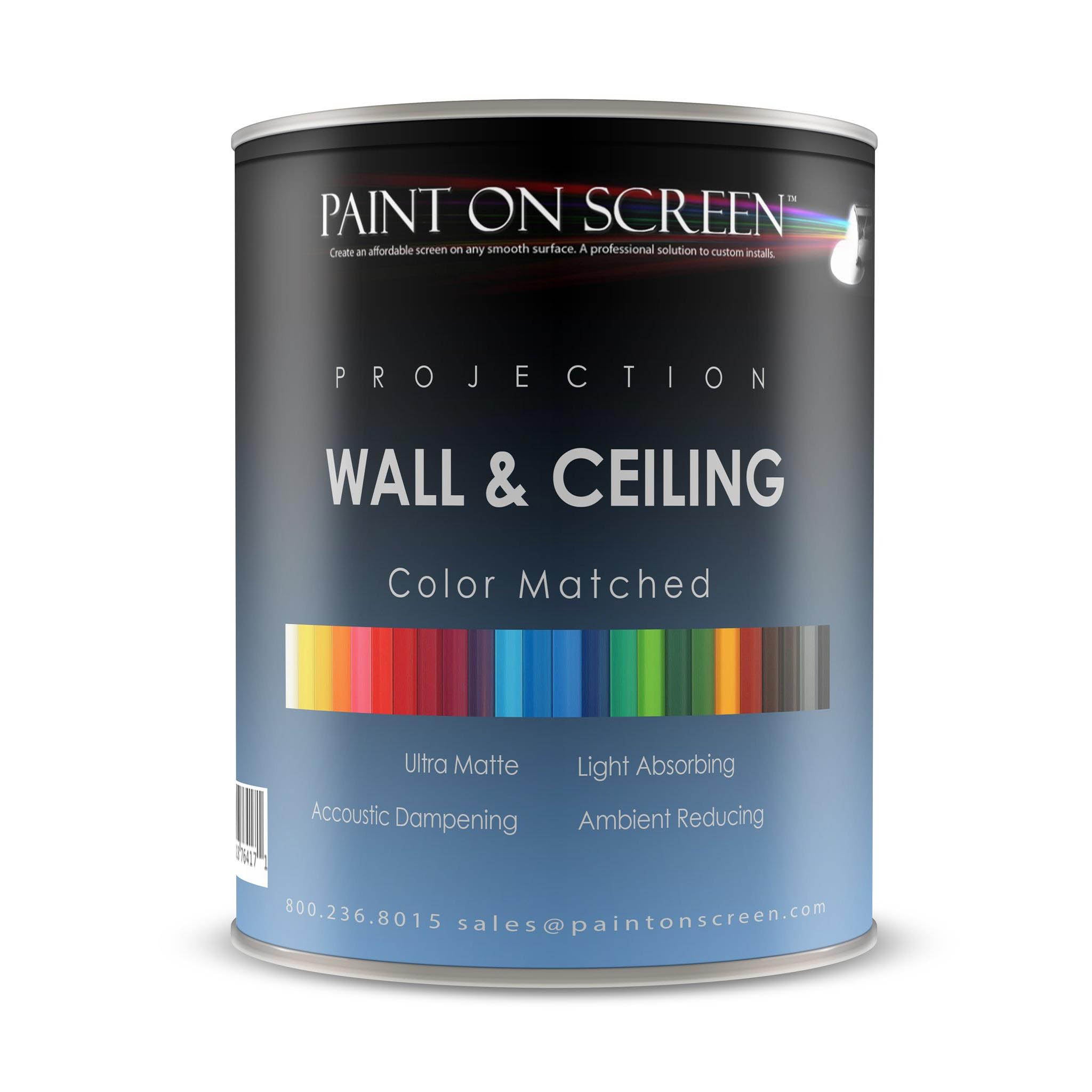 Projector Screen Paint - Wall/Ceiling Ambient Light Rejecting Acoustic ...