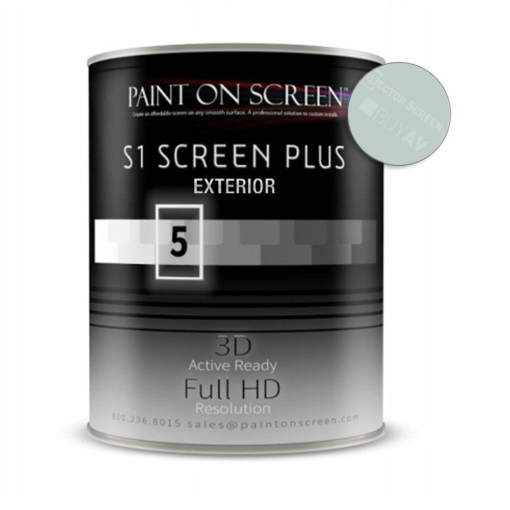Projector Screen Paint - Exterior- S1 Screen Paint Silver - Gallon - G ...